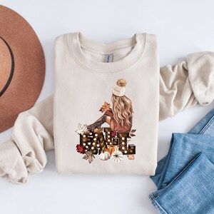 Modern Fashion Girl Fall Sublimation Design PNG Fall Design - Etsy