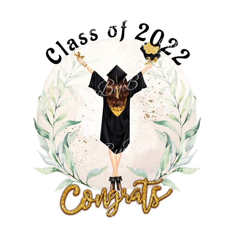 Graduation Sublimation Design PNG Greenery Graduate - Etsy