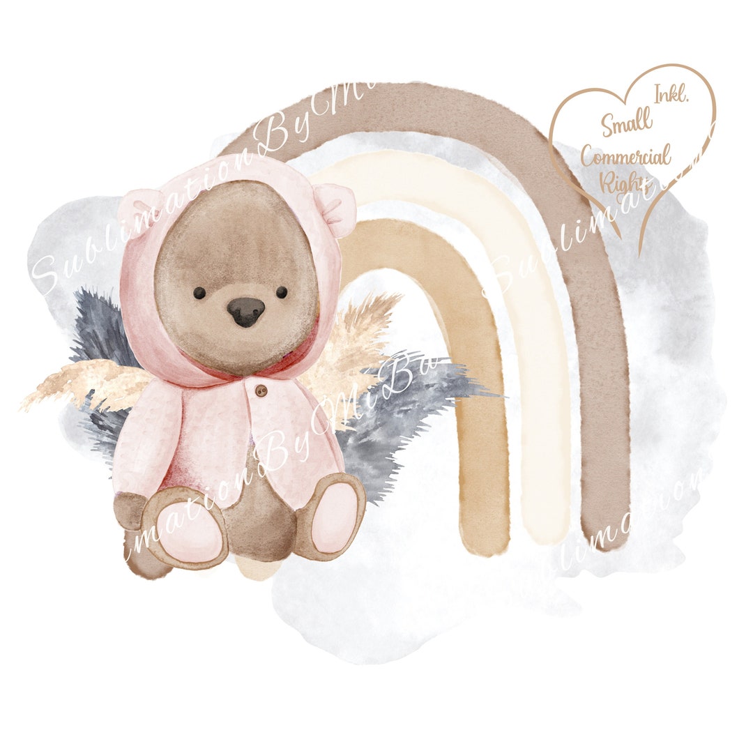 Baby Bear Sublimation Design PNG, Rainbow Toddler Sublimation Designs ...