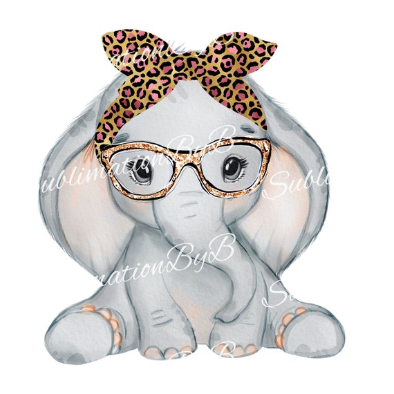 Cute Elephant Sublimation Design PNG Cool Animal Sublimation | Etsy