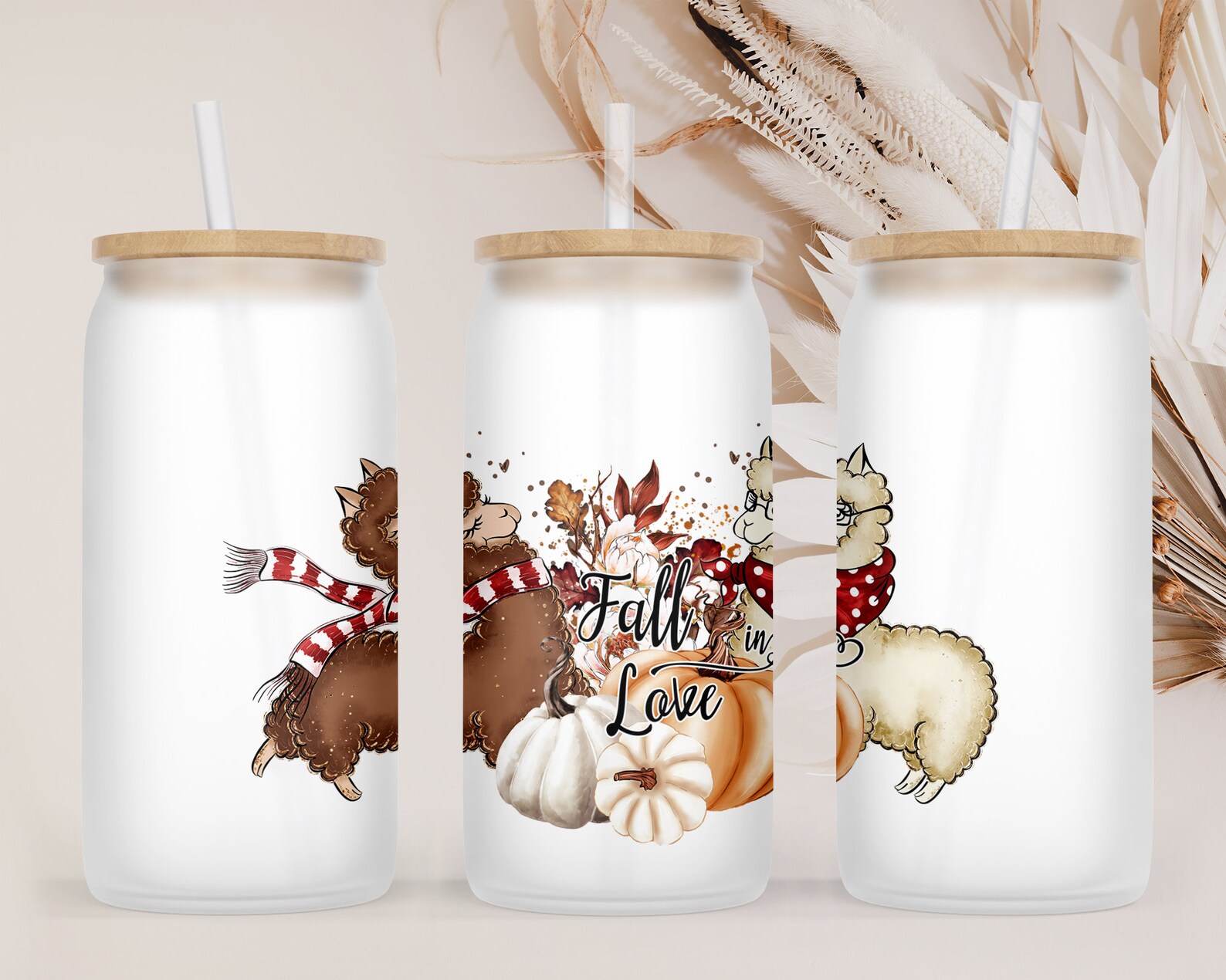 Fall Llama Sublimation Design PNG Pumpkin Animal Sublimation - Etsy