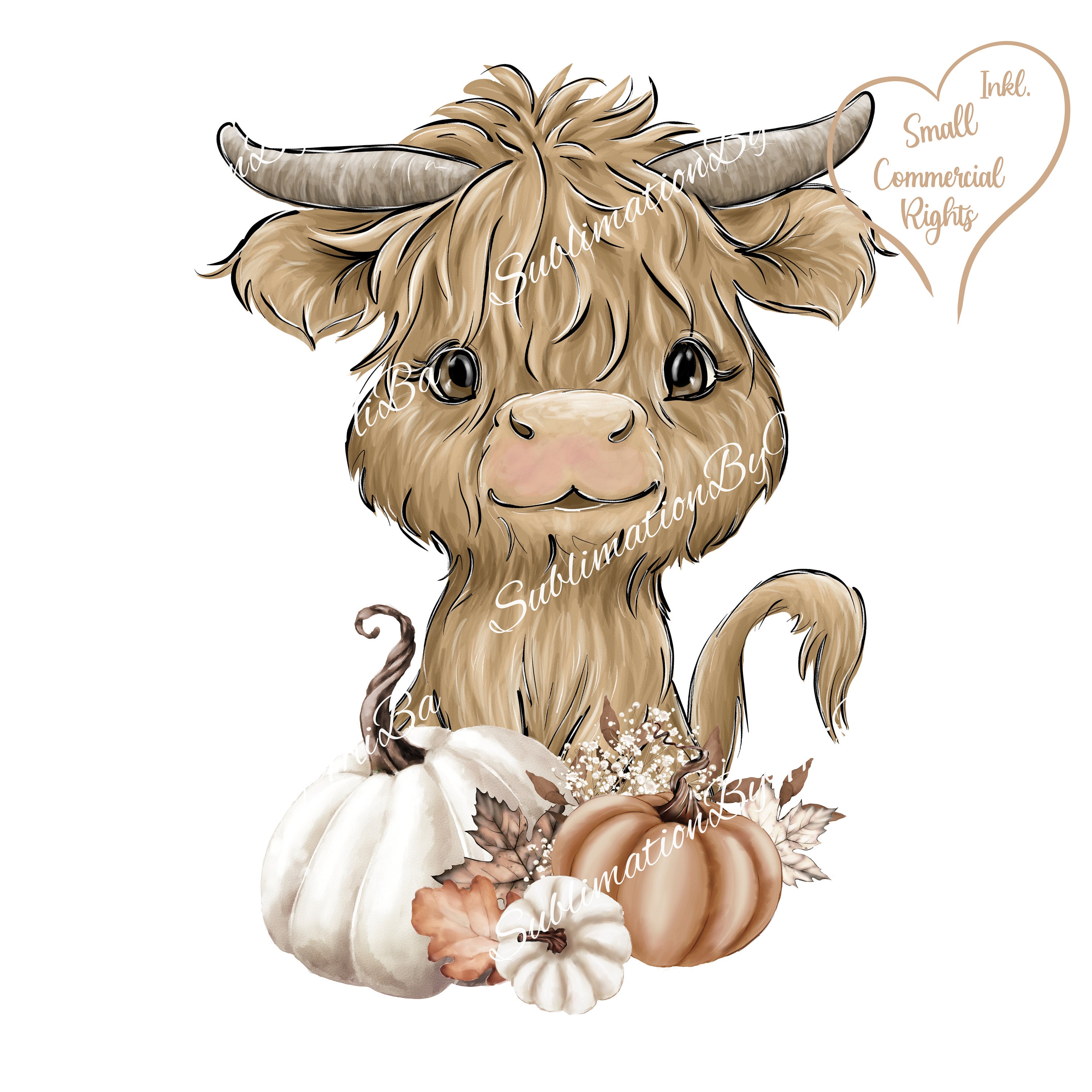 Fall Buffalo Sublimation Design PNG Pumpkin Animal - Etsy