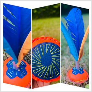 Handcrafted Mexican Peteca Toy With Colorful Turkey Feathers ...