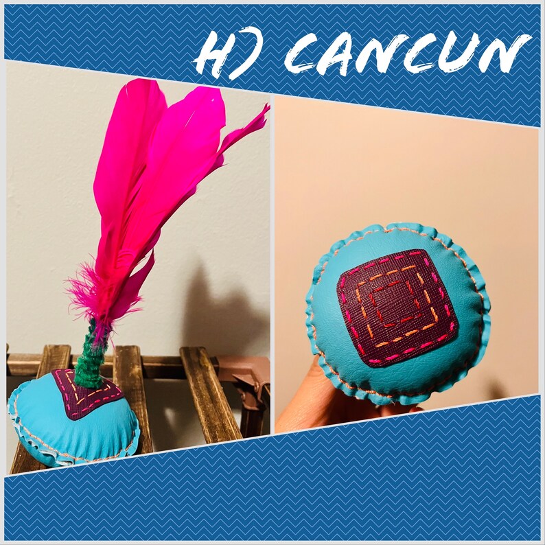 Peteca Indigenous Toy CUSTOM DESIGNS Flying Shuttlecock, Brazilian Hand ...