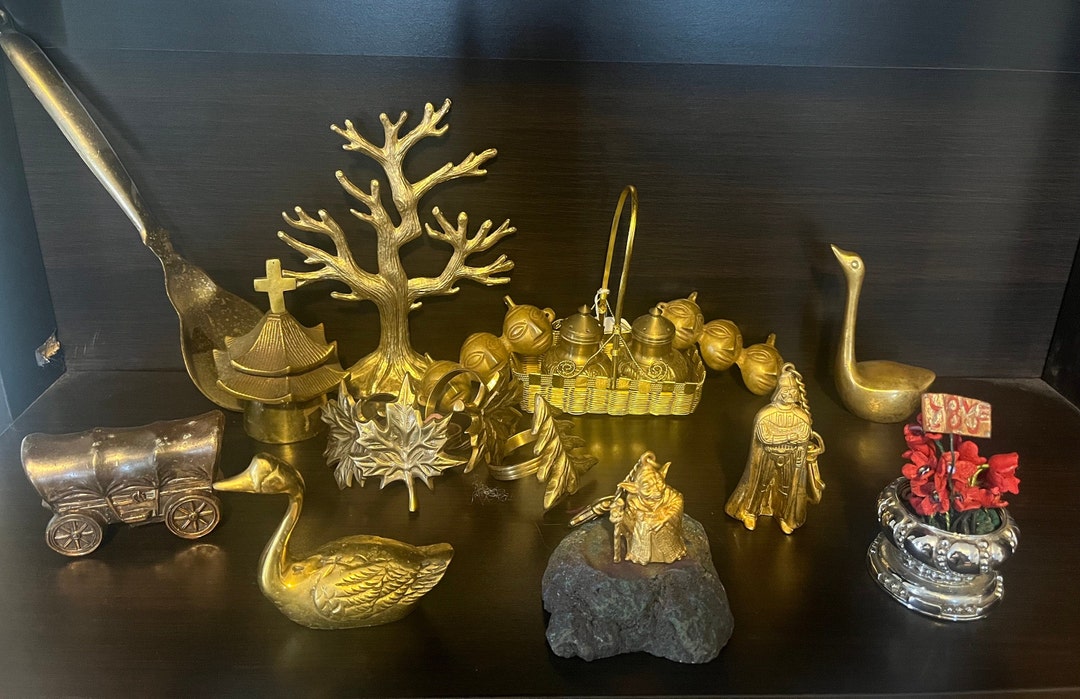 Charming Antique Brass Miniature Figurines Vintage All Small BRASS ...