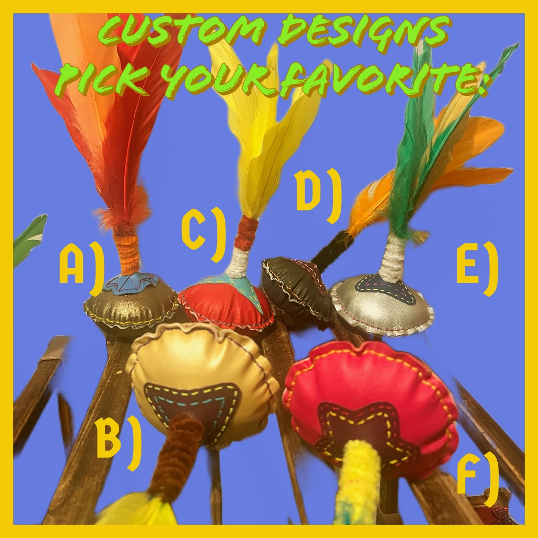 Peteca Indigenous Toy CUSTOM DESIGNS Flying Shuttlecock, Brazilian Hand ...