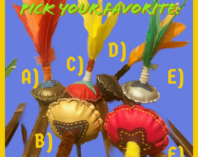 Peteca Indigenous Toy CUSTOM DESIGNS! Flying Shuttlecock, Brazilian ...