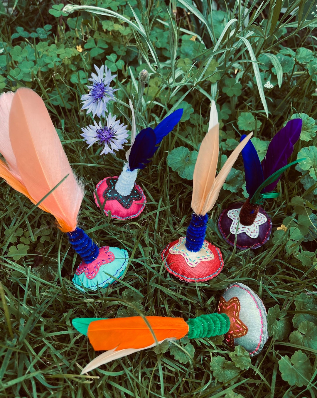 SMALL Handmade Mexican Feather Peteca – Colorful Folk Toy for Joyful ...