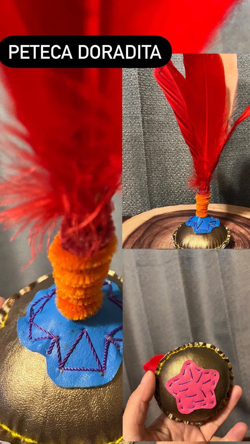 Peteca Indigenous Toy CUSTOM DESIGNS Flying Shuttlecock, Brazilian Hand ...
