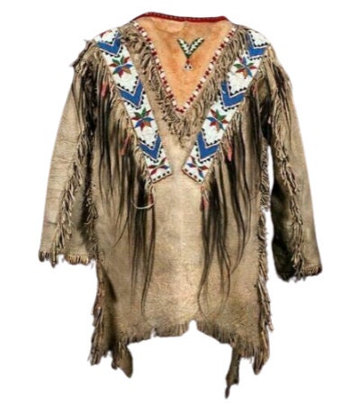 Men Native American Western Style Warrior Scalp Suede Leather - Etsy