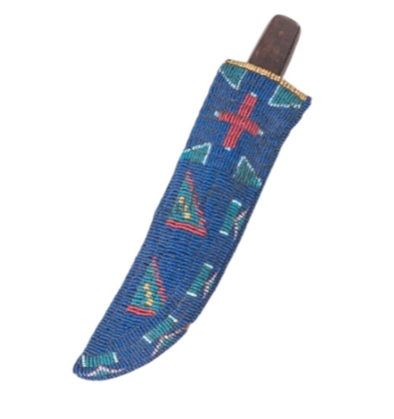 Sioux Tribe Native American Indian Beaded Knife Cover Suede Leather Sheath SKS-018 - Etsy