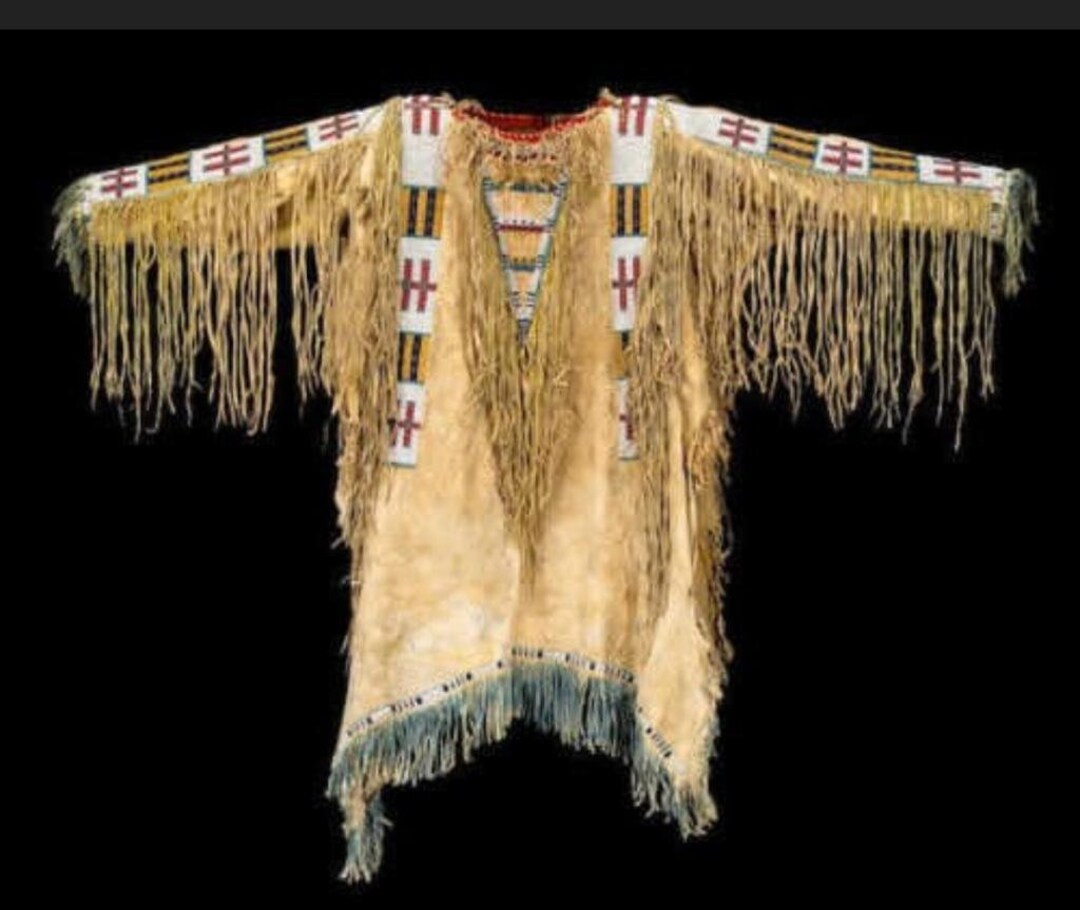 Men Native American Western Style Warrior Scalp Suede Leather Shirt ...