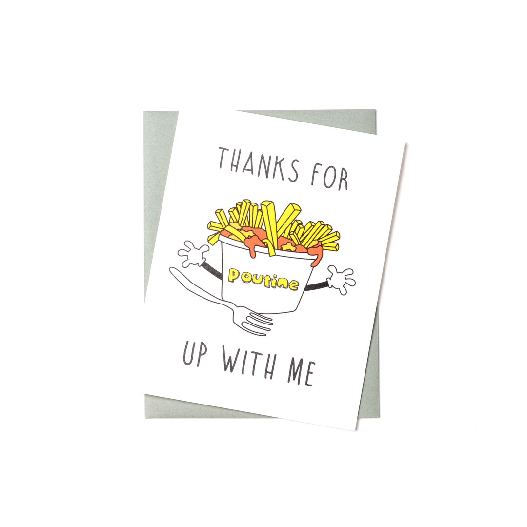 Poutine Thank You Card - Etsy