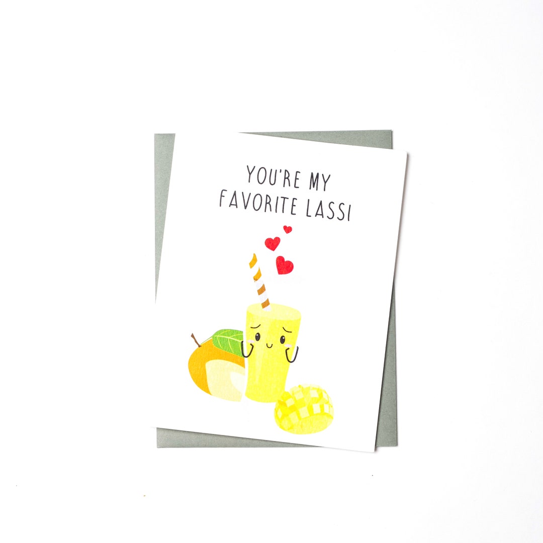 Cute Friendship Card - You're My Favorite Lassi Greeting Card – Cute ...