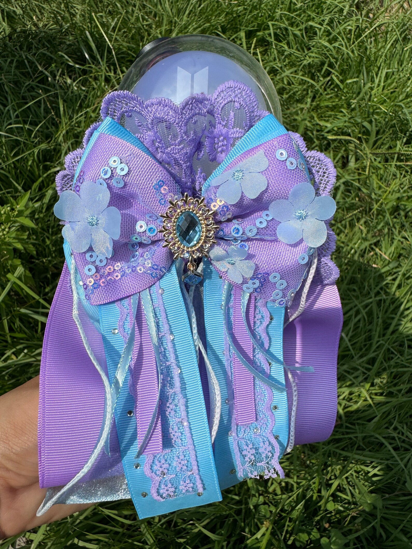 Blue Purple Lightstick Bow - Etsy