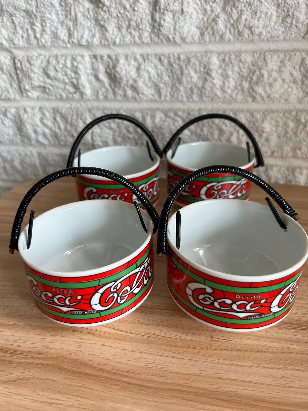 Vintage Coca Cola Bowls With Handle, Small Bowls, Condiment Dish - Etsy
