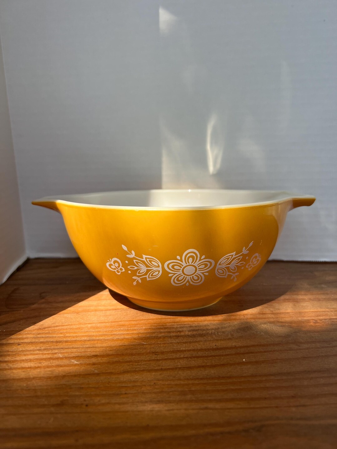 Vintage Pyrex Mixing Bowl Butterfly Gold 4qt #444 - Etsy
