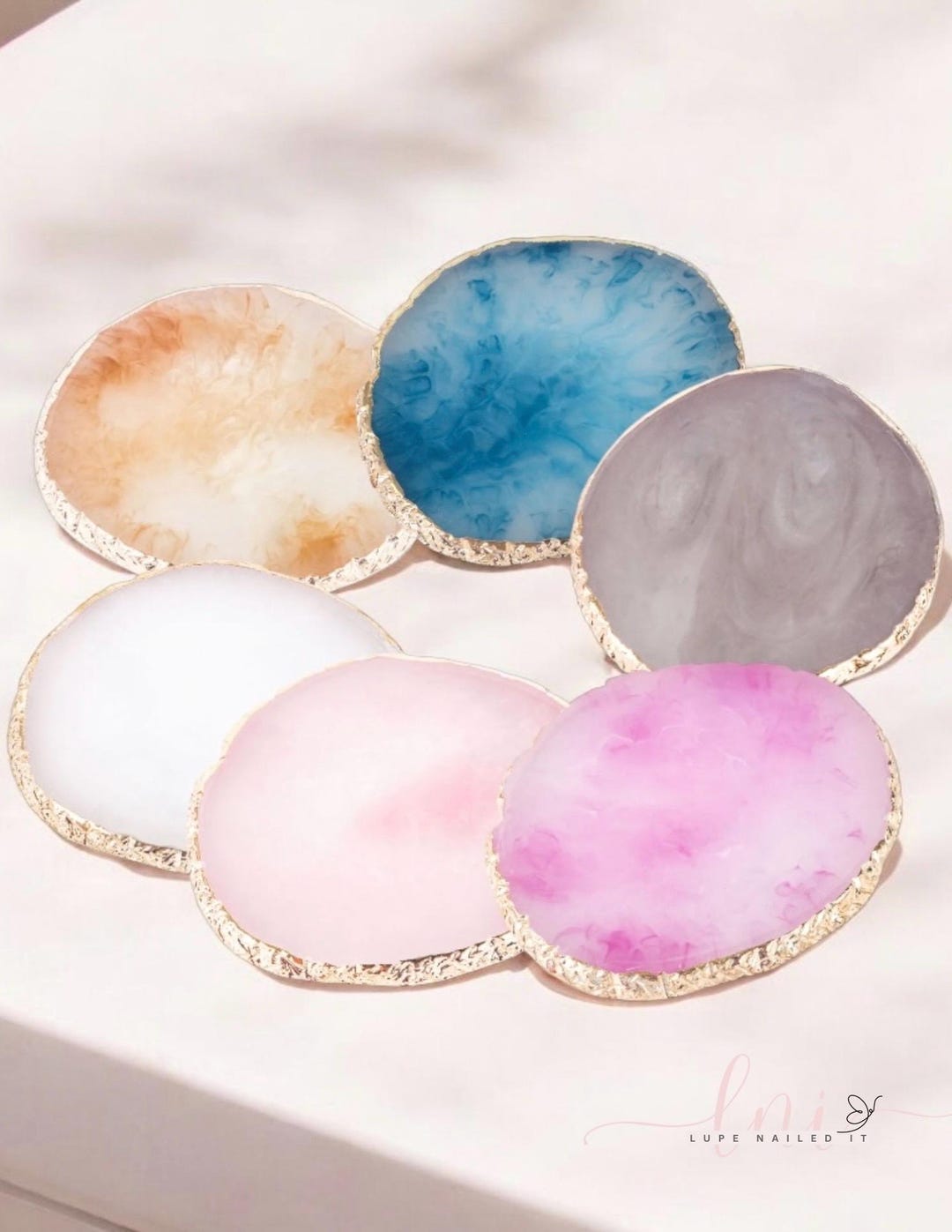 1 Piece Resin Palette, Resin Art Coaster, Nail Art Palette, Makeup ...