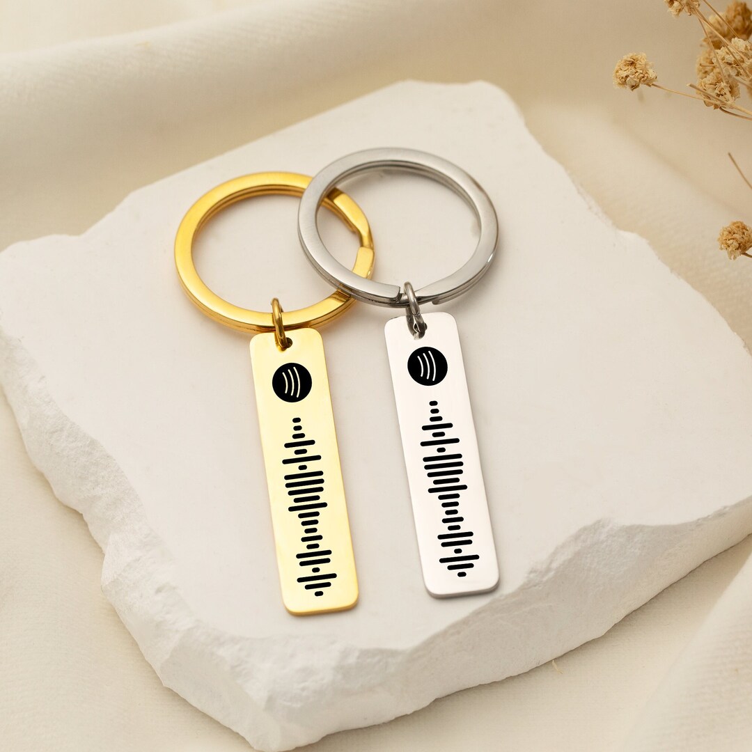 Personalized Music Code Keychain,custom Spotify Code Keyring,scan Music ...