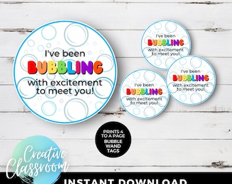 Bubbling With Excitement Tag - Etsy