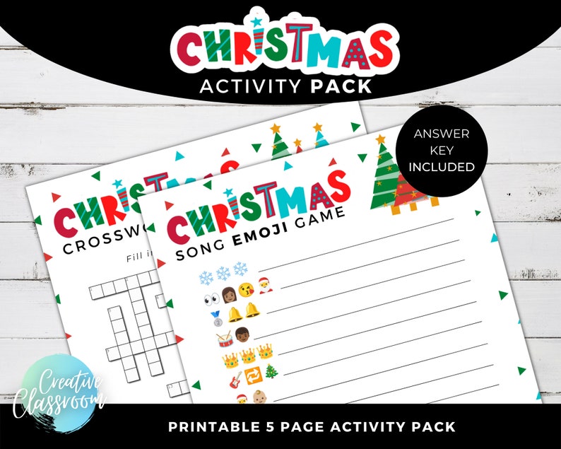 Christmas Activity Pack | Printable Activity Bundle | Holiday ...