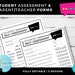 Student Assessment & Parent/teacher Forms EDITABLE FILES Meet the ...
