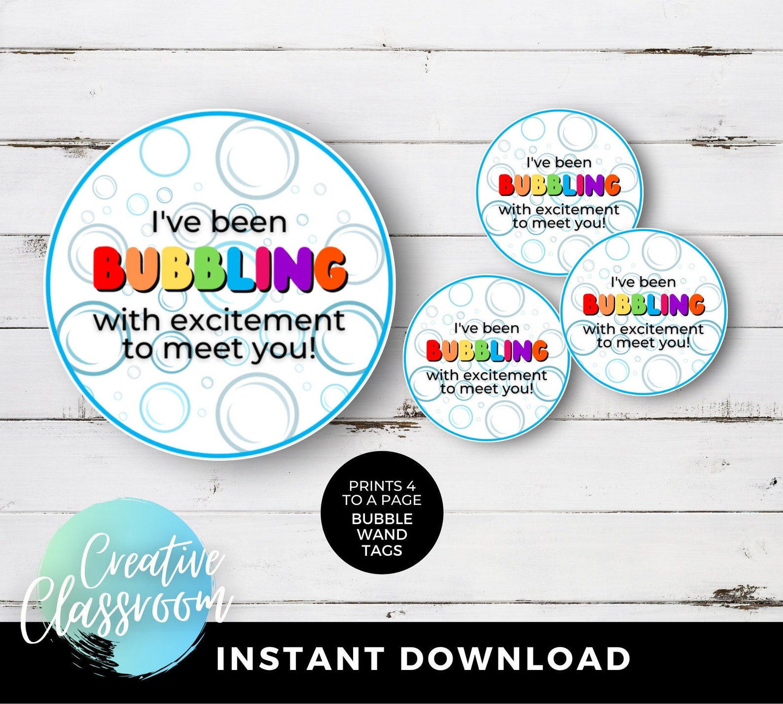 I've Been Bubbling With Excitement | Bubble Wand Tag | Teacher Gift - Etsy