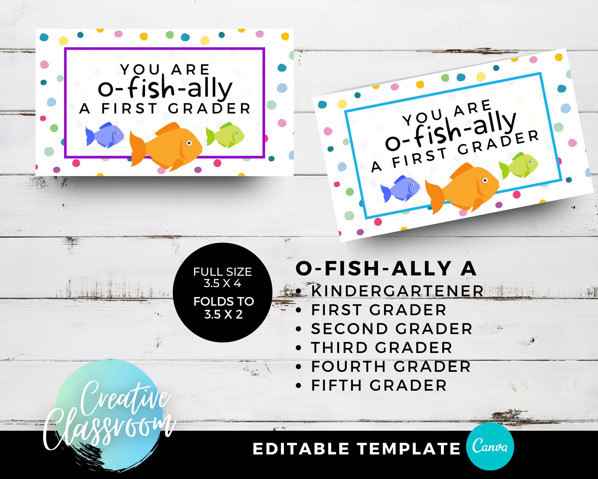 O-fish-all Student Gift Tags | Editable Tags | Back to School - Etsy