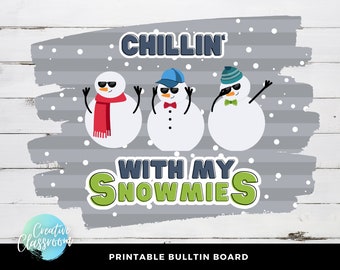 Chillin With My Snowmies Bulletin Board - Etsy