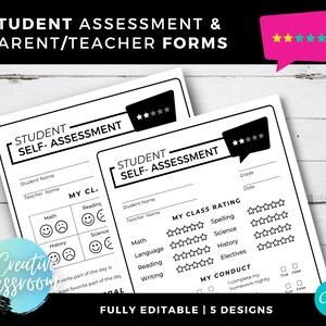 Student Assessment & Parent/teacher Forms | EDITABLE FILES | Meet the ...