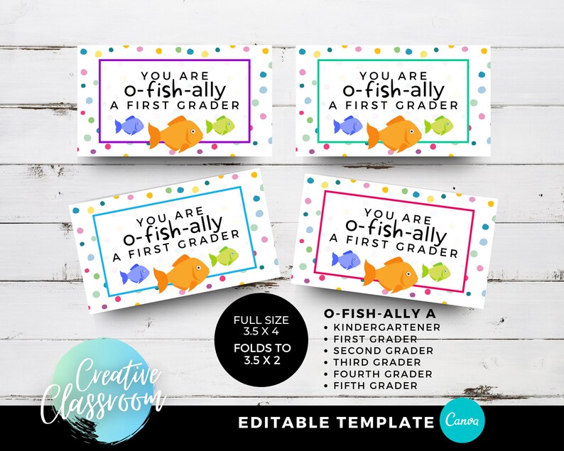 O-fish-all Student Gift Tags | Editable Tags | Back to School - Etsy