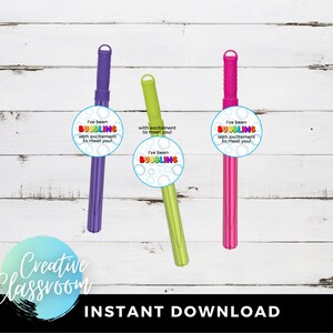 I've Been Bubbling With Excitement | Bubble Wand Tag | Teacher Gift - Etsy