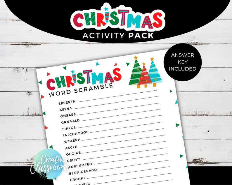 Christmas Activity Pack | Printable Activity Bundle | Holiday ...