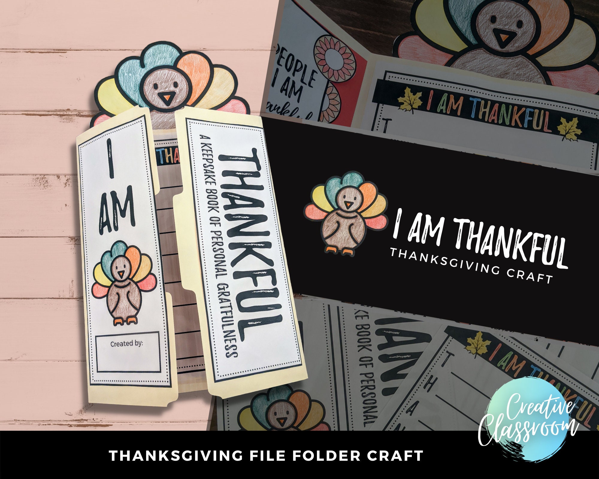 I Am Thankful Turkey Craft, Thankful Turkey, Thanksgiving Craft, School ...