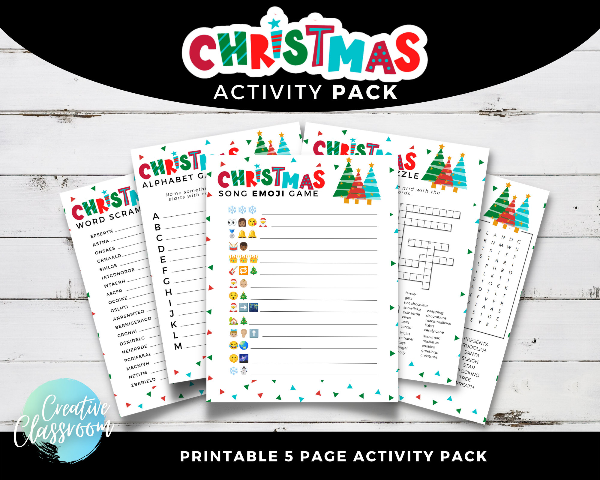 Christmas Activity Pack | Printable Activity Bundle | Holiday ...