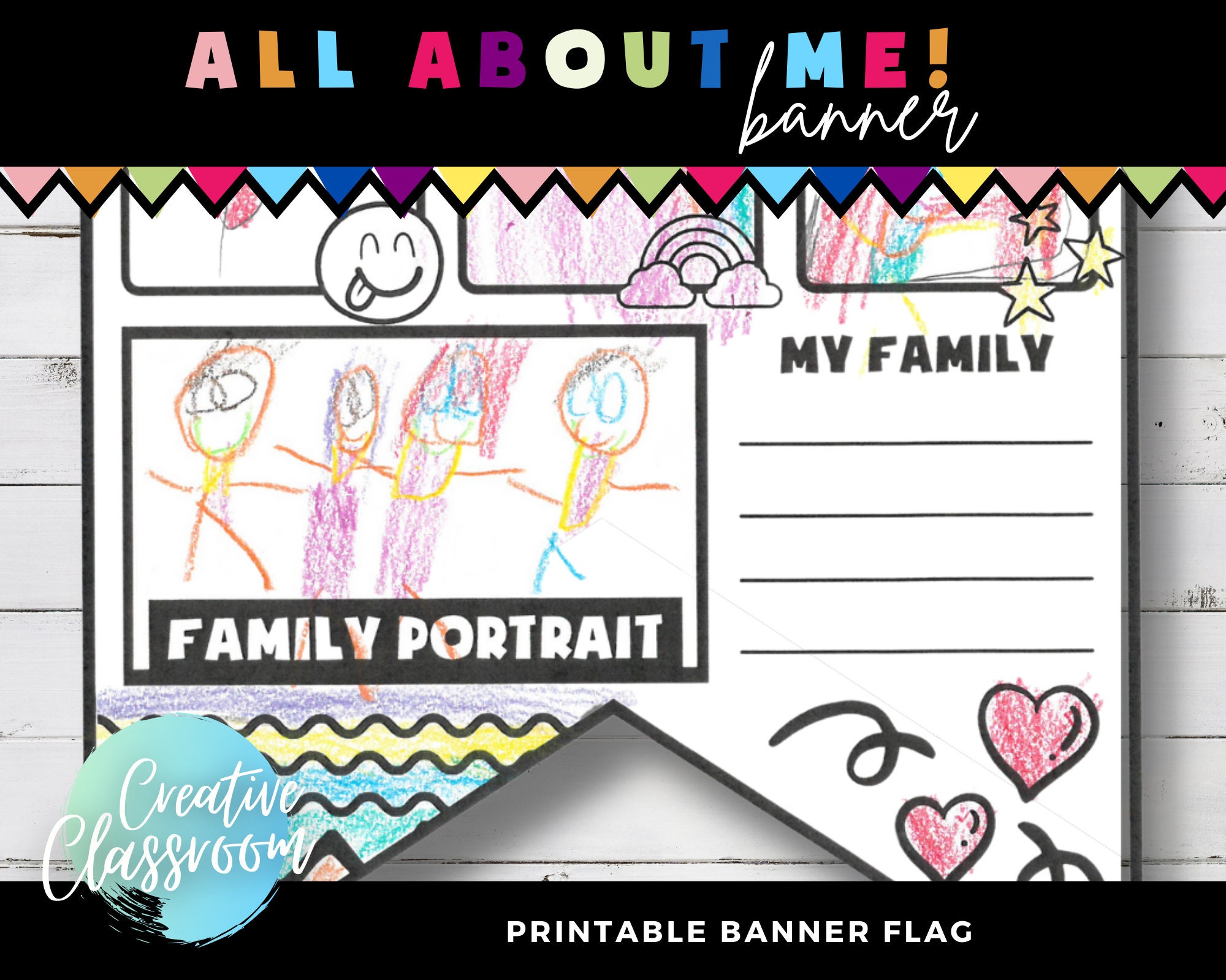 All About Me Banner | Getting to Know You | Back to School | First Day ...