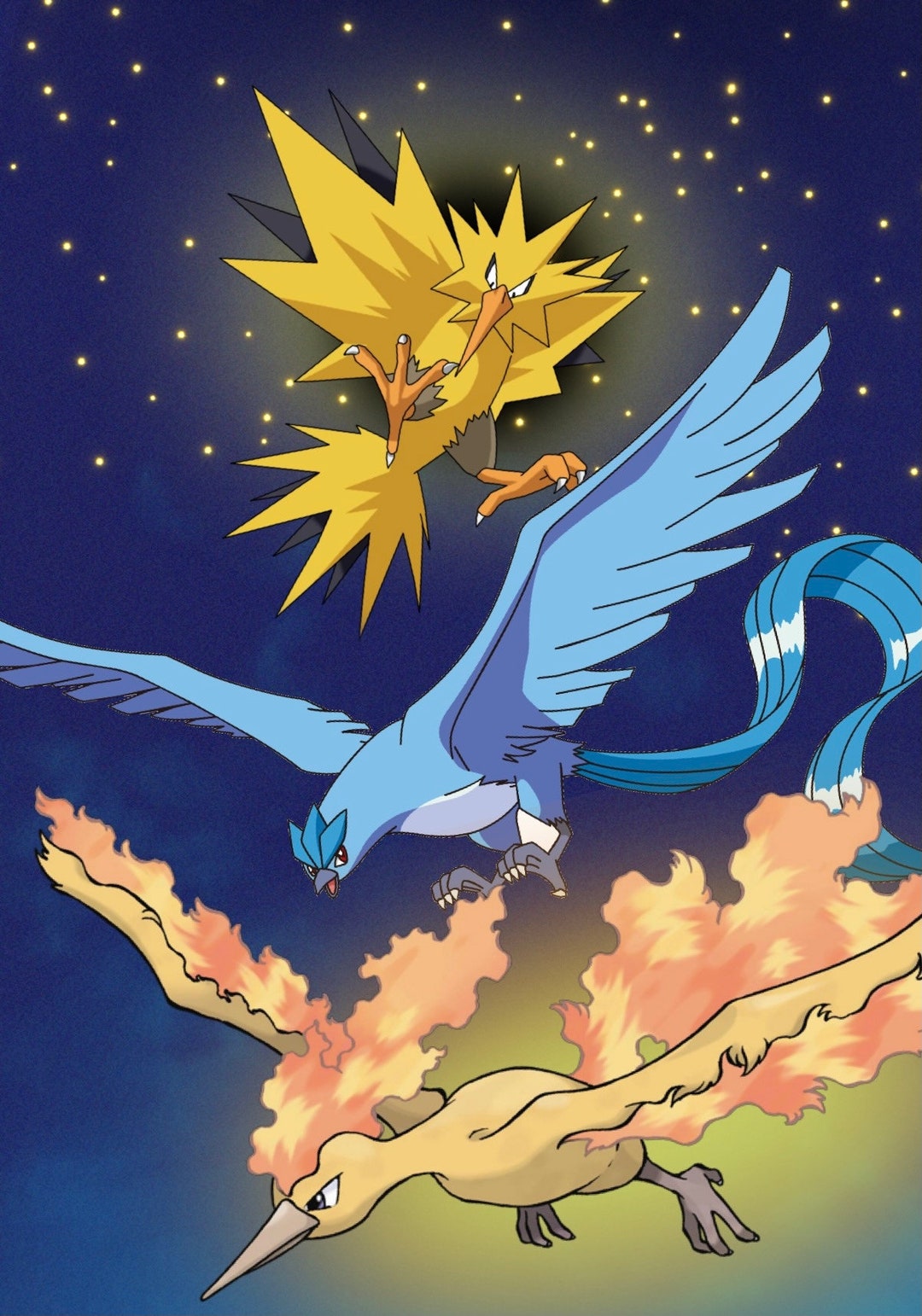 Pokemon Legendary Birds Wallpaper