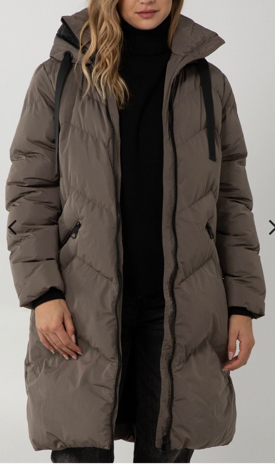 Grey Longline Puffer Jacket - Etsy UK