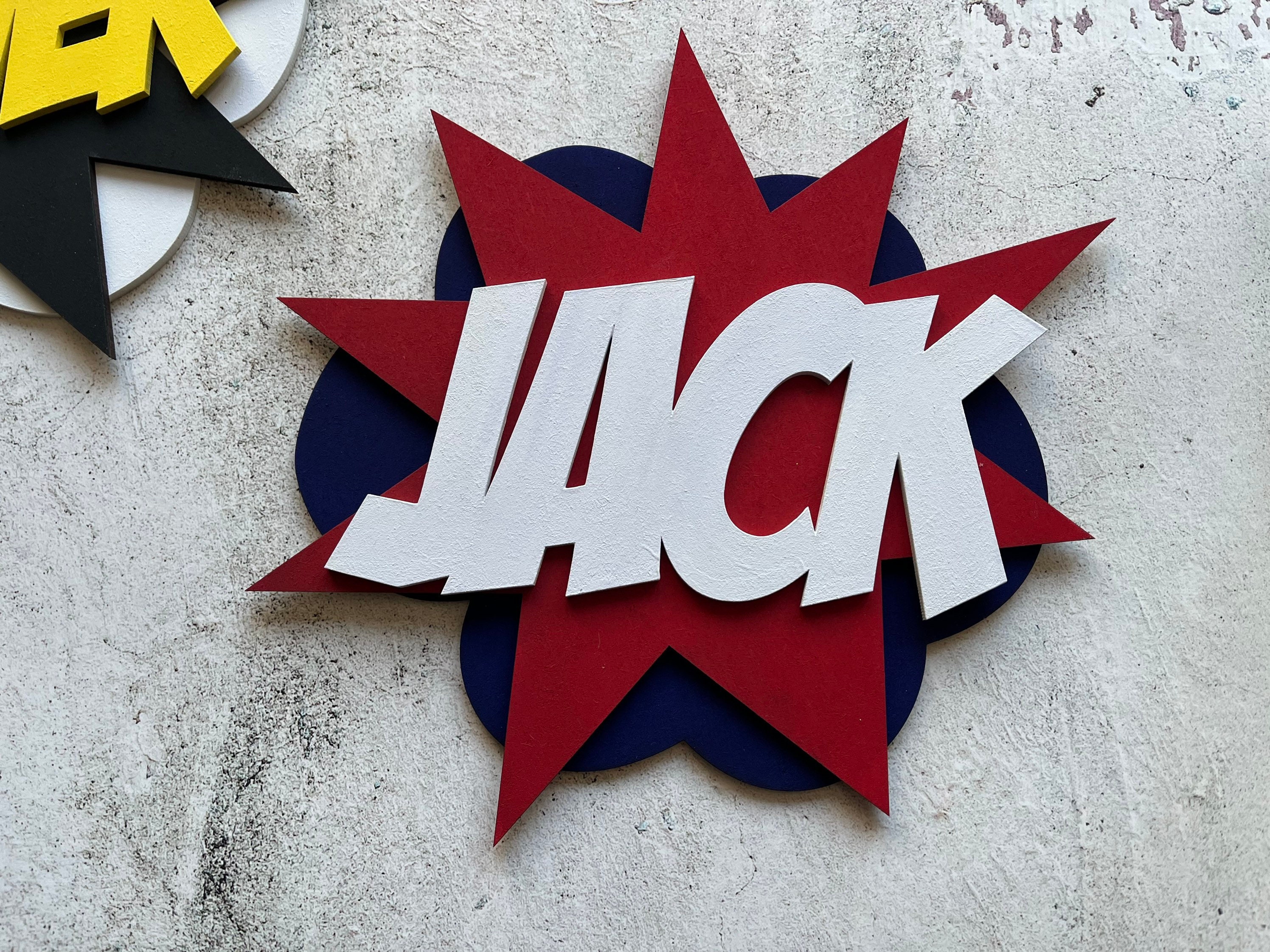 Personalised Superhero Sign, Comic Style Sign, Comic Book Style Plaque ...