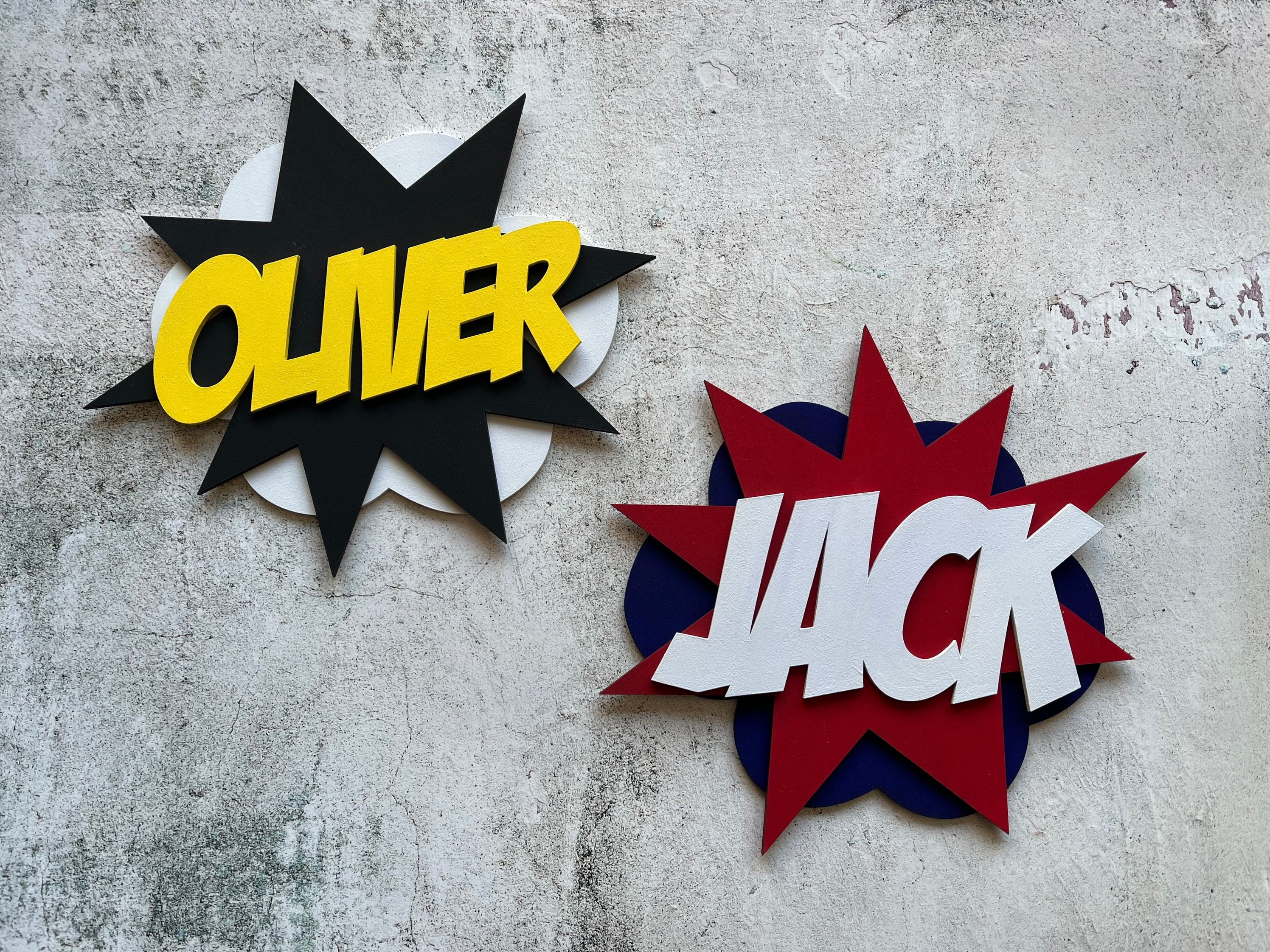 Personalised Superhero Sign, Comic Style Sign, Comic Book Style Plaque ...