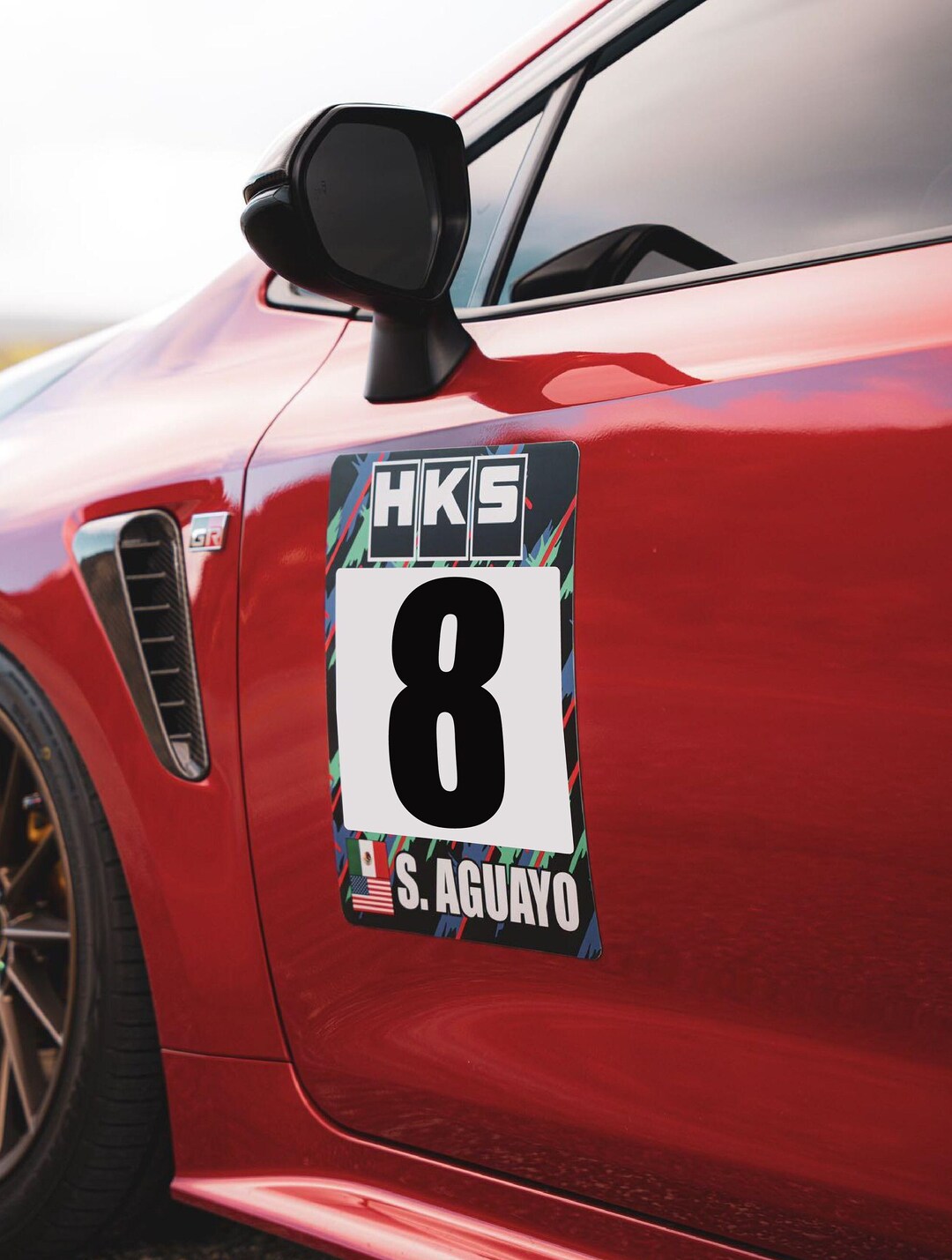 Vintage HKS Power Inspired Track Racing Numbers Set Custom Name, Flag ...