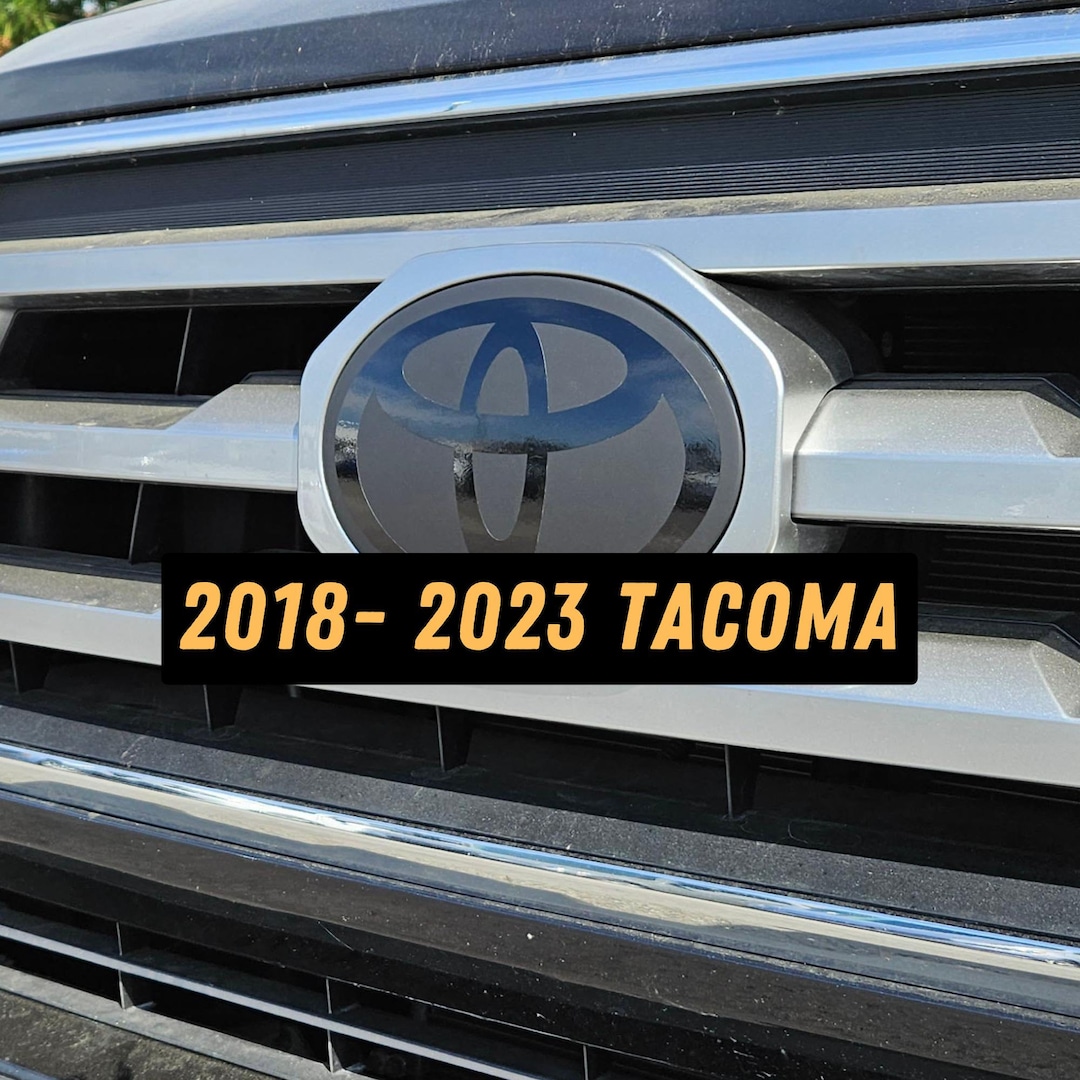 2018-2023 Toyota Tacoma Stealth Emblem Front Vinyl Overlay Decal | "teq ...