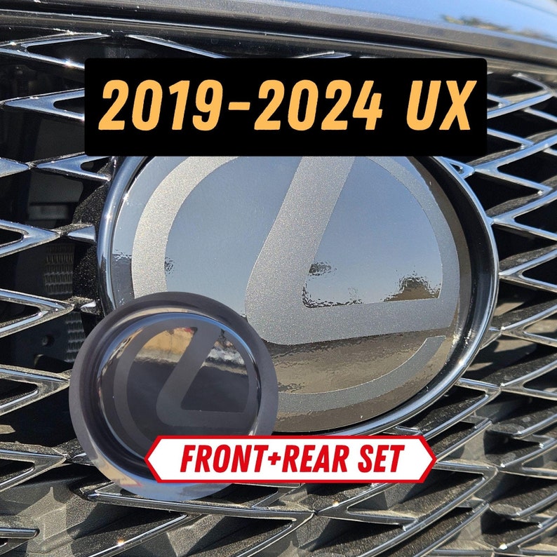 2019 - 2024 Lexus UX Stealth Emblem Vinyl Decal Overlay Set Front ...