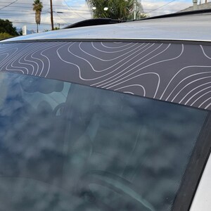Topographic Window Shield Sun Strip Banner Printed Vinyl Sticker Cover ...