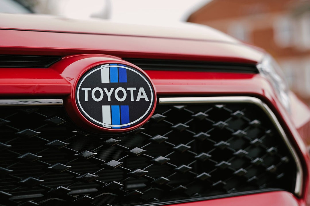 2019-2024 Toyota RAV4 Front Vintage Blue Stripes TRD Emblem Vinyl ...