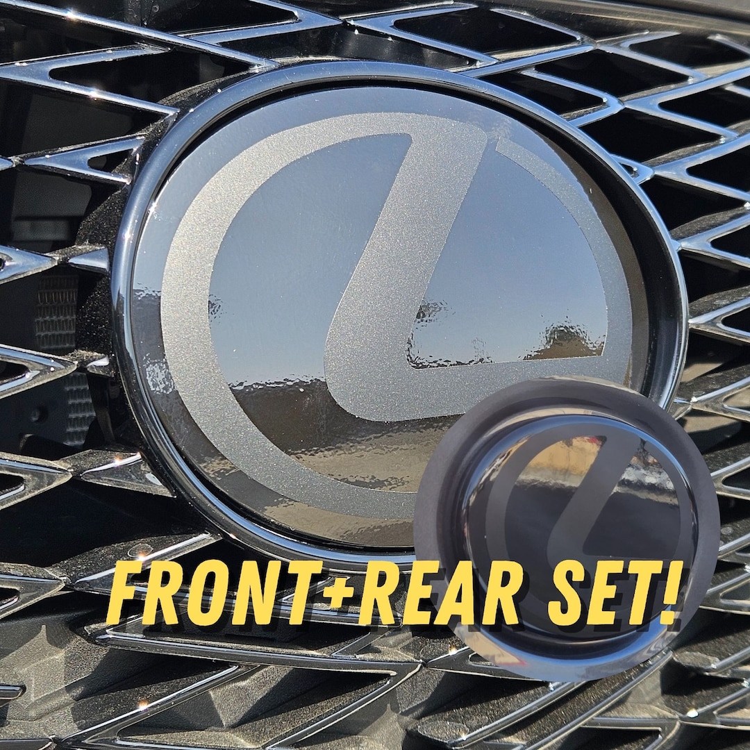 Stealth Lexus Emblem Vinyl Decal Overlay Set Front & Rear Combo | 2021 ...