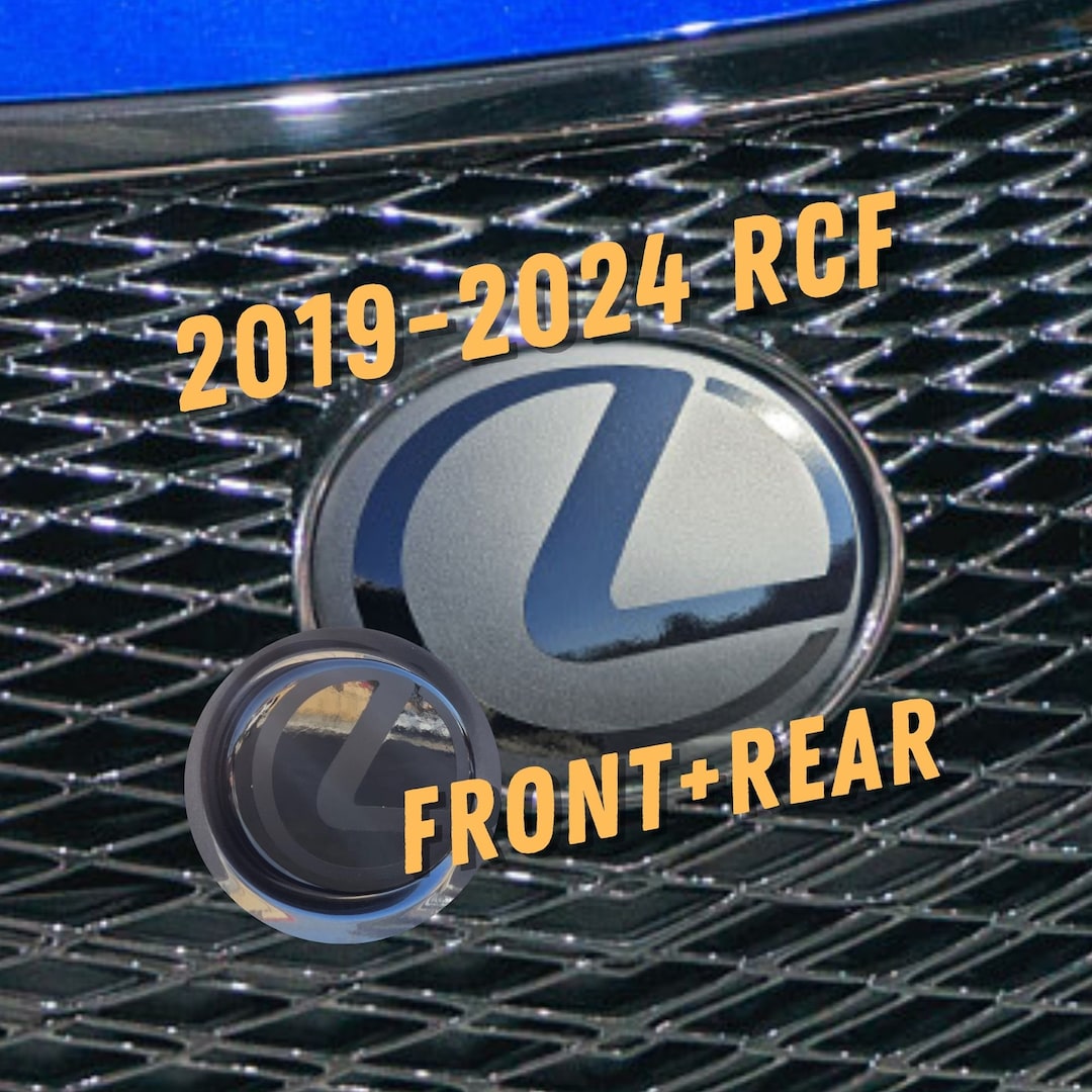 2019-2024 Lexus RCF Stealth Emblem Vinyl Decal Overlay Set Front & Rear ...