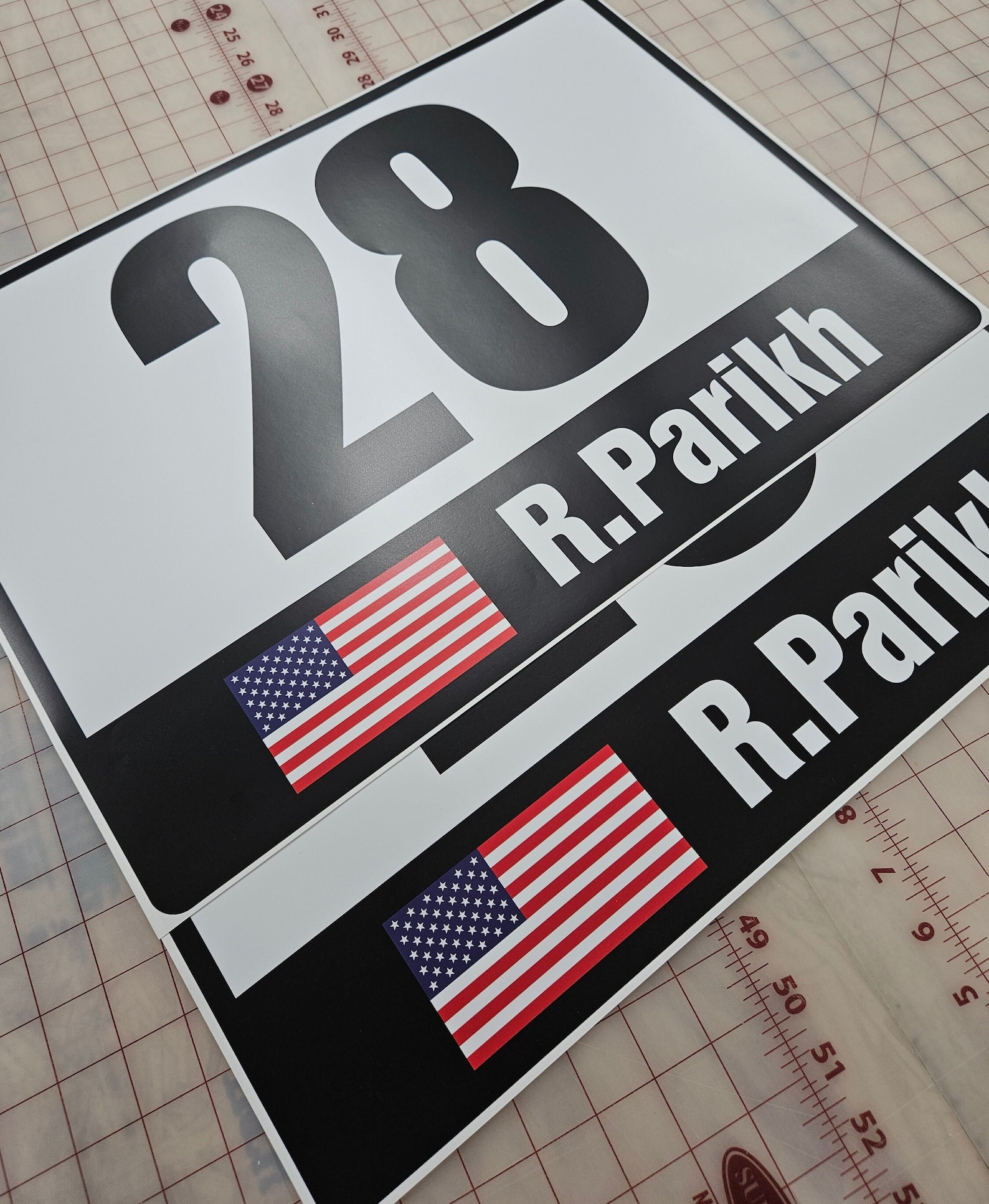 Autocross Numbers Set Track Day Custom Car Race Number, Name, Flag ...