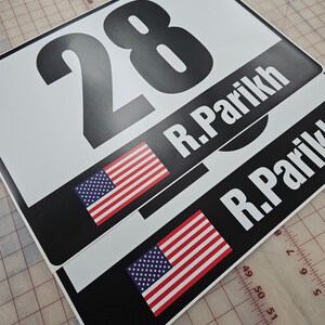 Autocross Numbers Set Track Day Custom Car Race Number, Name, Flag ...