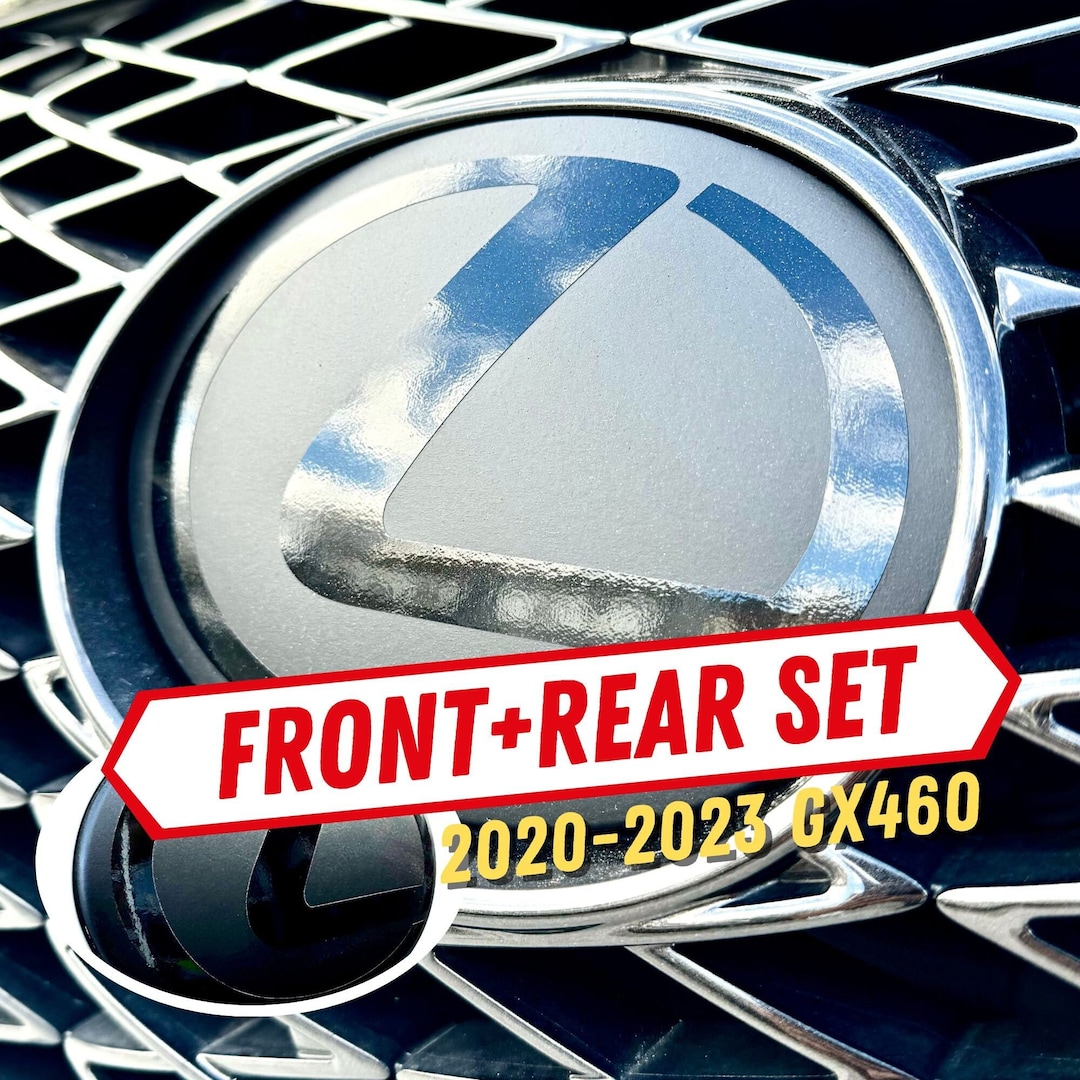 2020-2023 GX460 Stealth Lexus Emblem Vinyl Decal Overlay Set Front ...